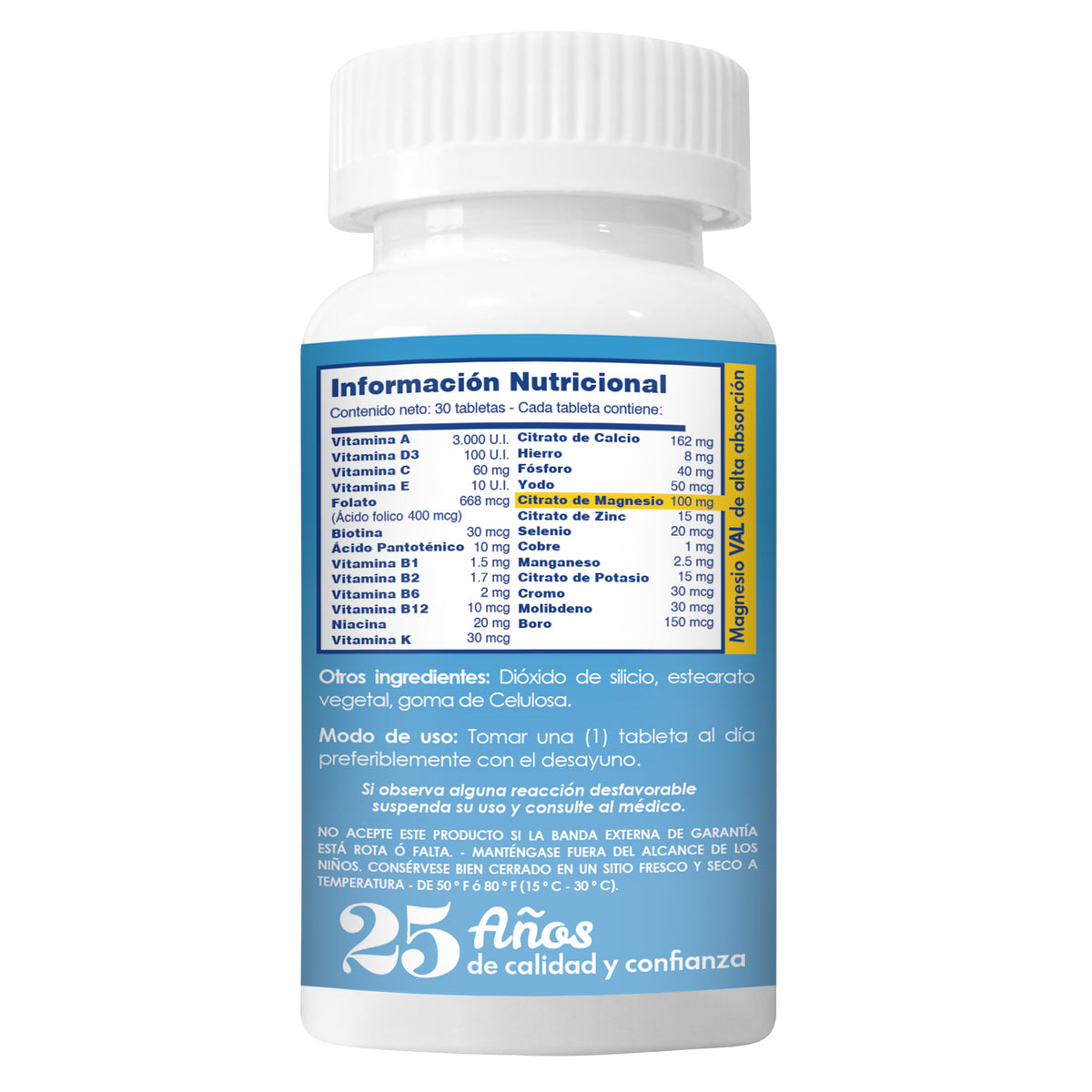 VALTRUM MULTIVITAMINAS Y MINERALES CON MAGNESIO– VAL