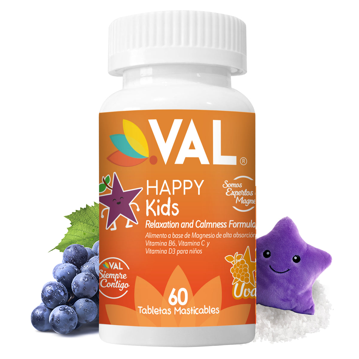 MAGNESIO PARA NIÑOS HAPPY KIDS TABLETAS MASTICABLES– VAL